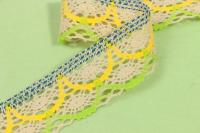 China Nonstretched Cotton Crochet Lace Trim 35mm Width Eco Fridendly for sale