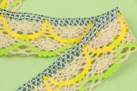 China Nonstretched Cotton Crochet Lace Trim 35mm Width Eco Fridendly for sale