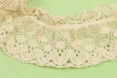 China Geometric Crochet Lace Trim By The Yard , 8.5cm Vintage Crochet Lace Trim for sale