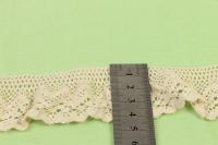 China ODM Cotton Crochet Lace Trim Beige Elastic For Multiapplication for sale