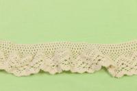 China ODM Cotton Crochet Lace Trim Beige Elastic For Multiapplication for sale
