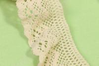 China ODM Cotton Crochet Lace Trim Beige Elastic For Multiapplication for sale