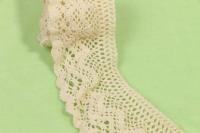 China ODM Cotton Crochet Lace Trim Beige Elastic For Multiapplication for sale