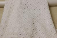 China 125cm Cotton Embroidered Lace Fabric , Translucent Lace Print Cotton Fabric for sale