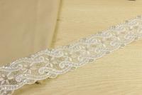 China Crochet Ivory Lace Ribbon Multi Creations 23mm Width Bugles Equipped for sale