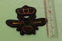 China 12.8cm*11cm 3D Embroidery Patches , ODM Embroidered Animal Patches for sale