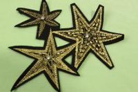 China Hexagonal 3D Embroidery Patches , Multiusage Custom Made Embroidered Patches for sale