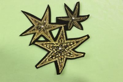 China Hexagonal 3D Embroidery Patches , Multiusage Custom Made Embroidered Patches for sale