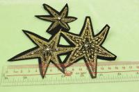 China Hexagonal 3D Embroidery Patches , Multiusage Custom Made Embroidered Patches for sale