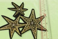 China Hexagonal 3D Embroidery Patches , Multiusage Custom Made Embroidered Patches for sale