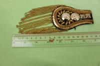 China Metal Tassel Custom Design Embroidered Patches 95mm Width 3D Epaulettes for sale
