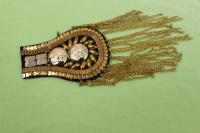 China Metal Tassel Custom Design Embroidered Patches 95mm Width 3D Epaulettes for sale
