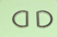 China Nongranule Decorative Clothing Buttons 25mm Long D Shaped White Color for sale