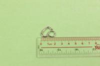 China 20mm Decorative Clothing Buttons Heart Shaped Bright Silver Multiapplication for sale