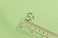 China 20mm Decorative Clothing Buttons Heart Shaped Bright Silver Multiapplication for sale