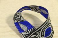 China Black Woven Twill Tape 35mm Width Nonelastic Jacquard Knitting for sale