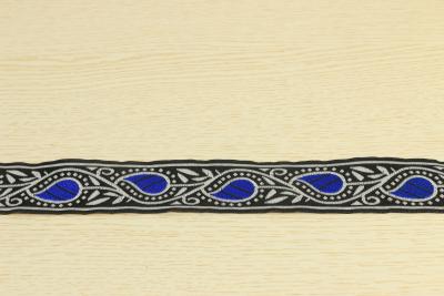 China Black Woven Twill Tape 35mm Width Nonelastic Jacquard Knitting for sale