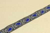 China Black Woven Twill Tape 35mm Width Nonelastic Jacquard Knitting for sale