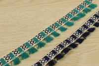 China Geometric Woven Tapes Ecofriendly Streic Appearance OEM Available for sale