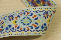 China Clothing Decorative Woven Tapes Jacquard Webbing 40mm Width Polyester Material for sale
