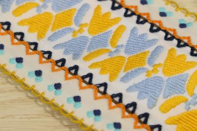 China Embroidery Polyester Herringbone Tape 3in Width Multicolored for sale