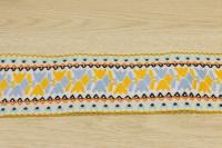 China Embroidery Polyester Herringbone Tape 3in Width Multicolored for sale