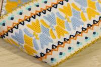 China Embroidery Polyester Herringbone Tape 3in Width Multicolored for sale