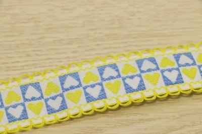 China Multicolored Picot Polyester Woven Tape , Jacquard Fabric Webbing Tape for sale