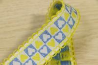 China Multicolored Picot Polyester Woven Tape , Jacquard Fabric Webbing Tape for sale