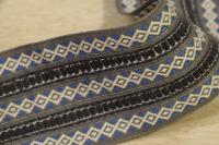 China Jacquard Webbing Polyester Fabric Tape Multilayer Grey Grosgrain for sale
