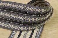 China Jacquard Webbing Polyester Fabric Tape Multilayer Grey Grosgrain for sale