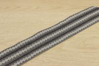 China Jacquard Webbing Polyester Fabric Tape Multilayer Grey Grosgrain for sale