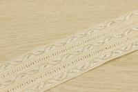 China Symmetrical Picot Woven Tapes 53mm Width Flat Ladder Metallic Jacquard for sale