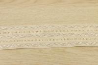China Symmetrical Picot Woven Tapes 53mm Width Flat Ladder Metallic Jacquard for sale