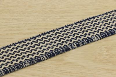 China 35mm Woven Tapes Multifunctional Ripple Fringe Trim Bohemian Style for sale