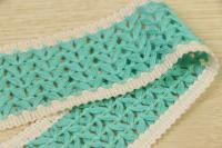 China Voluminous  Decorative Cloth Tape , Ethnic Aqua Cotton Twill Tape Braid Webbing for sale