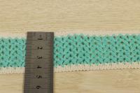 China Voluminous  Decorative Cloth Tape , Ethnic Aqua Cotton Twill Tape Braid Webbing for sale