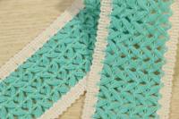 China Voluminous  Decorative Cloth Tape , Ethnic Aqua Cotton Twill Tape Braid Webbing for sale
