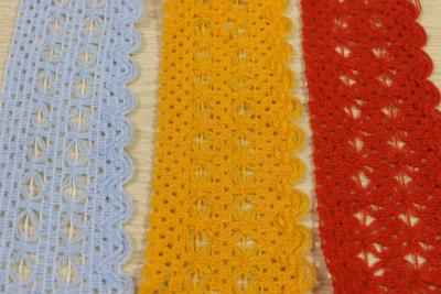 China Scalloped Cotton Herringbone Webbing Tape Multi Patterned Acrylic Wool Material for sale