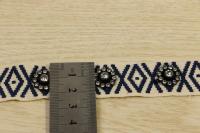 China Rhinestone Woven Tapes Jacquard Webbing Nonstretched For Clothes for sale