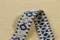 China Jacquard Cotton Webbing Tape 25mm Multiusage With Rhinestone Direction for sale