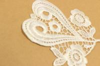 China Burgundy Bridal Lace Appliques Multiusage Polyester Shinny Yarn Material for sale