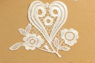 China Burgundy Bridal Lace Appliques Multiusage Polyester Shinny Yarn Material for sale