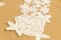 China ODM Bridal Trims And Appliques , Romantic Floral Lace Applique for sale