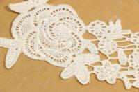 China ODM Bridal Trims And Appliques , Romantic Floral Lace Applique for sale