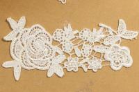 China ODM Bridal Trims And Appliques , Romantic Floral Lace Applique for sale