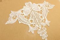 China Botanical Guipure Lace Applique DTM Polyester Material For Multiusage for sale