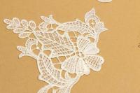 China Botanical Guipure Lace Applique DTM Polyester Material For Multiusage for sale