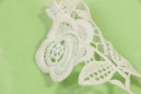 China Dainty White Floral Lace Applique OKEO TEX 100 Approved Multiapplication for sale