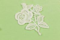 China Dainty White Floral Lace Applique OKEO TEX 100 Approved Multiapplication for sale